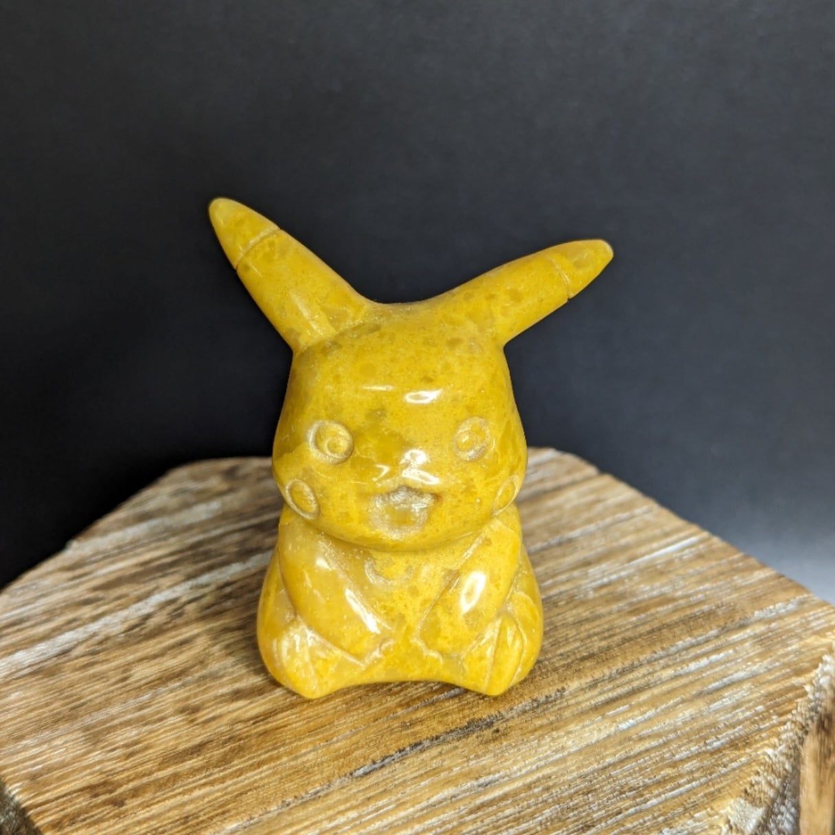 Pikachu Pokemon Yellow Jade 2-Inch | Positive Healing Energy Crystals
